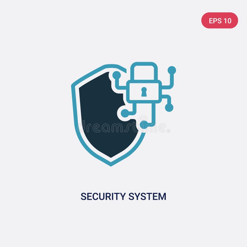 Two Color Security System Vector Icon from Smart Home Concept. Isolated ...