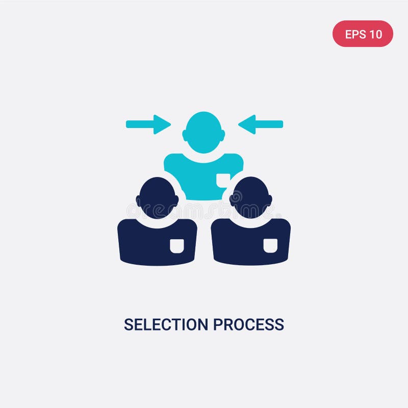 Two Color Selection Process Vector Icon from Human Resources Concept ...
