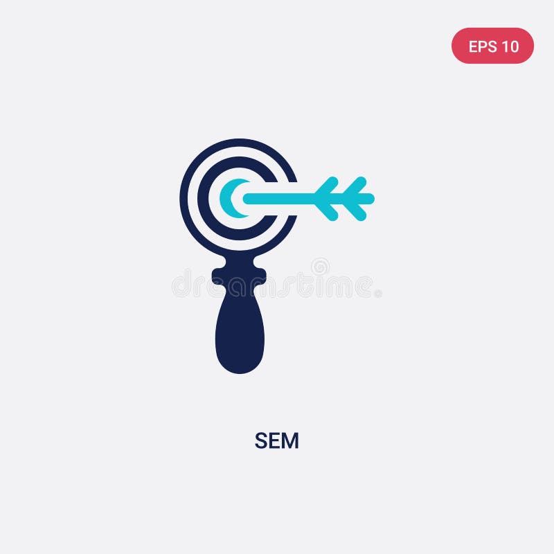 Two Color Sem Vector Icon from General Concept. Isolated Blue Sem ...