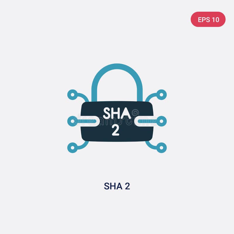 Two Color Sha 2 Vector Icon from Security Concept. Isolated Blue Sha 2 ...
