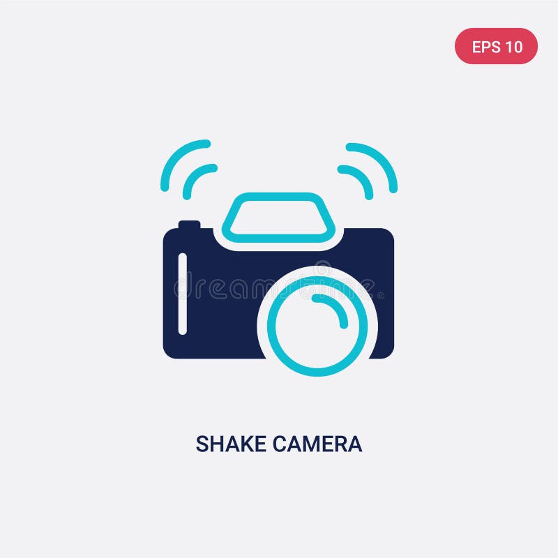 Two Color Shake Camera Vector Icon from Electronic Stuff Fill Concept ...