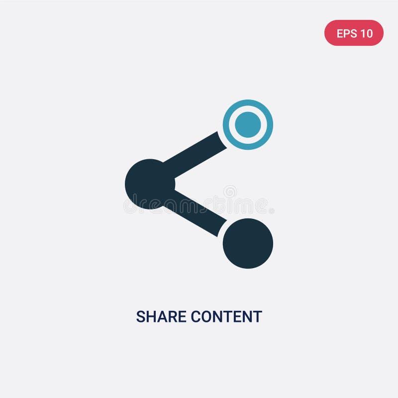 Share Content Icon on White Background. Simple Element Illustration ...