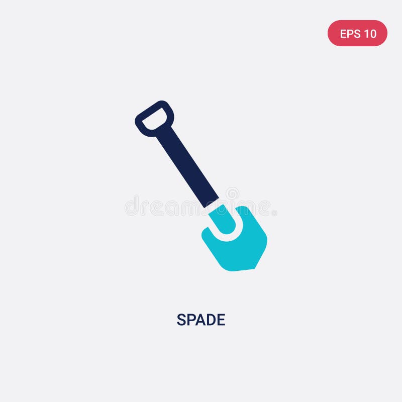 Two Color Spade Vector Icon from Construction and Tools Concept ...
