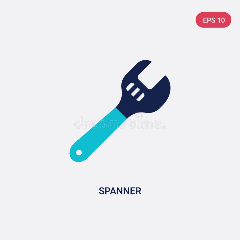 Spanner icon symbol stock vector. Illustration of clipart - 3841410