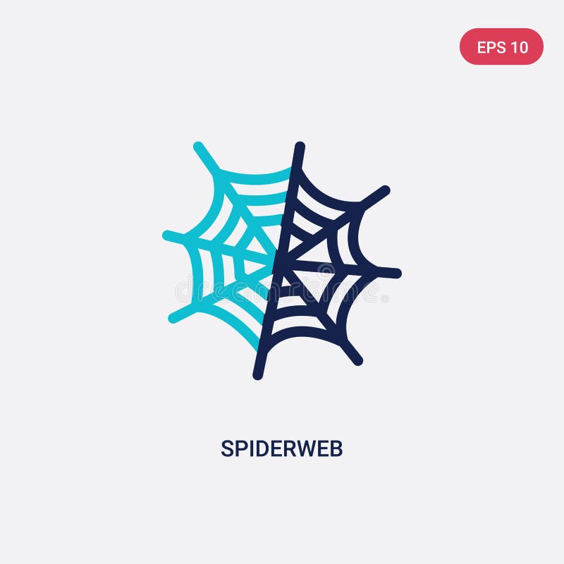Two Color Spiderweb Vector Icon from General Concept. Isolated Blue ...