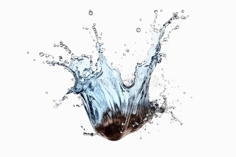 Two-color Splash Water on White Background Stock Illustration ...