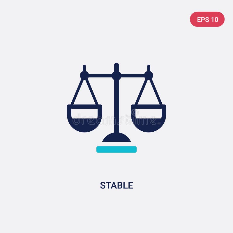 Two Color Stable Vector Icon from General Concept. Isolated Blue Stable ...