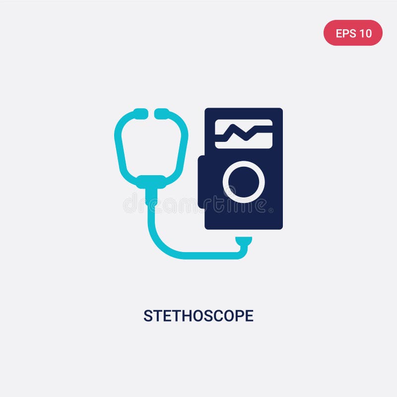 Two Color Stethoscope Vector Icon from Future Technology Concept ...
