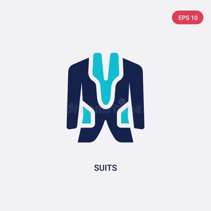 Two Color Suits Vector Icon from Accommodation Concept. Isolated Blue ...