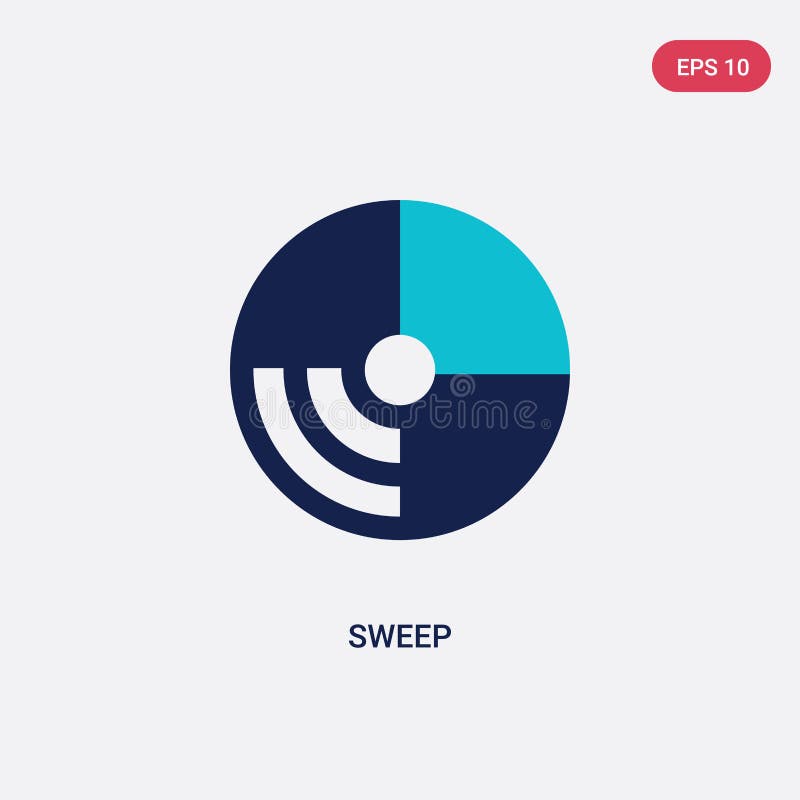 Two Color Sweep Vector Icon from Analytics Concept. Isolated Blue Sweep ...
