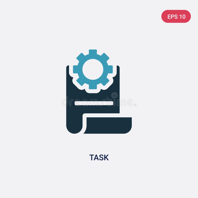 Two Color Task Vector Icon from Industry Concept. Isolated Blue Task ...