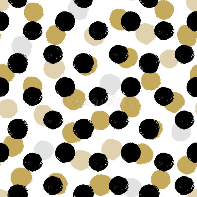Two Color Textured Polka Dot Background, Seamless Vector Pattern. Stock ...