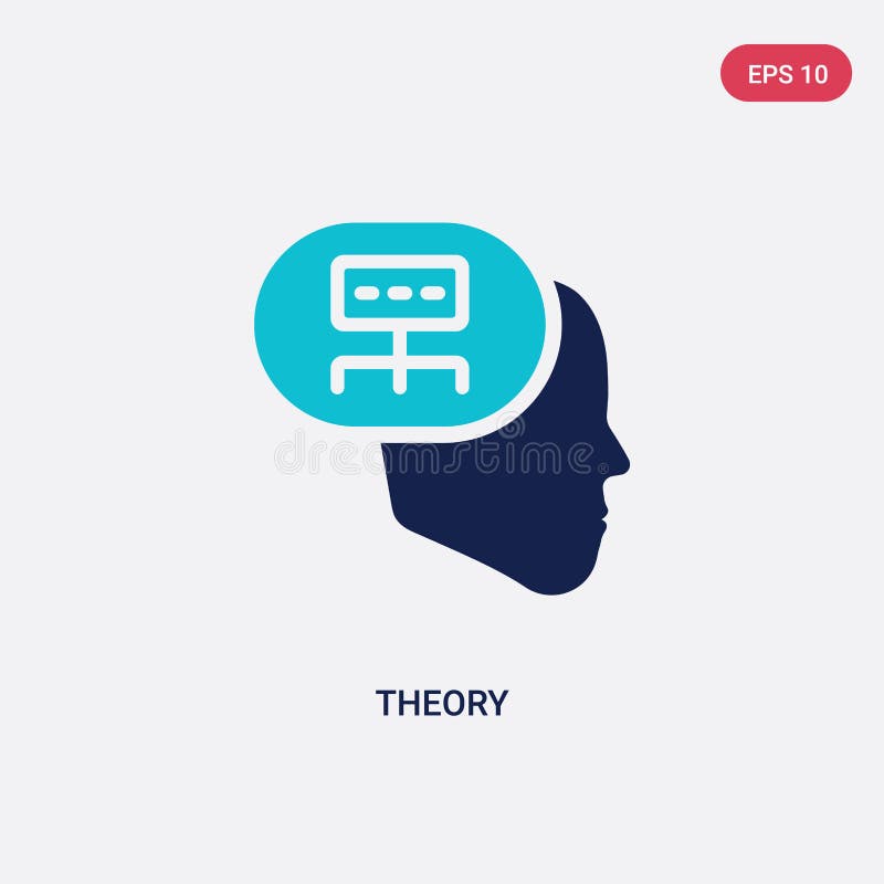 Two Color Theory Vector Icon from Communications Concept. Isolated Blue ...