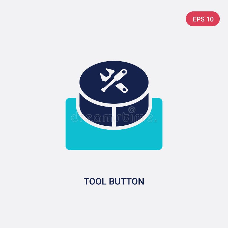 Two Color Buttons Vector Icon from Social Concept. Isolated Blue ...