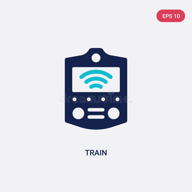 Two Color Train Vector Icon from Artificial Intelligence Concept ...