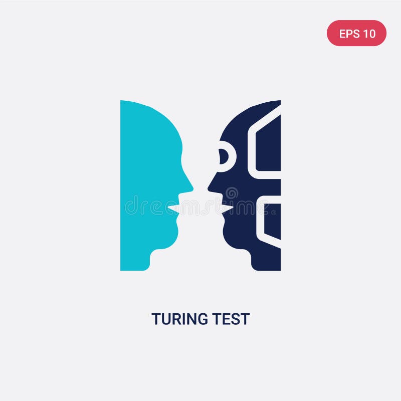 Two Color Turing Test Vector Icon from Artificial Intelligence Concept ...