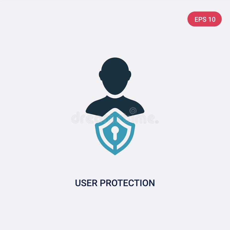 Two Color User Protection Vector Icon from Security Concept. Isolated ...