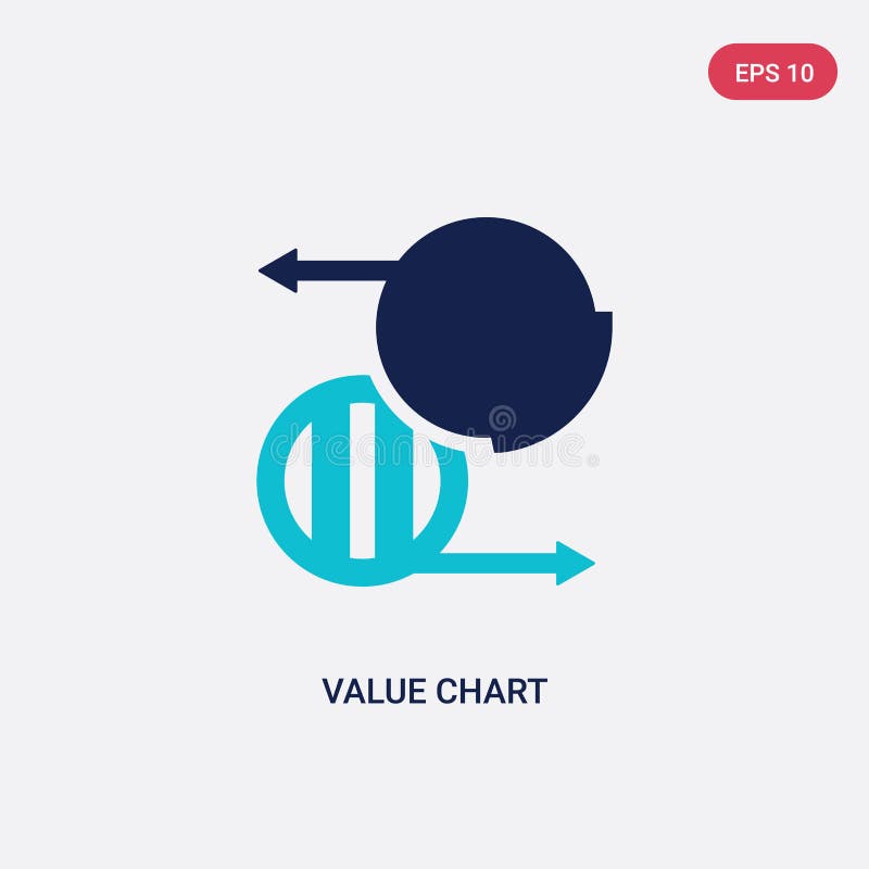 Two Color Value Chart Vector Icon from Business and Analytics Concept ...
