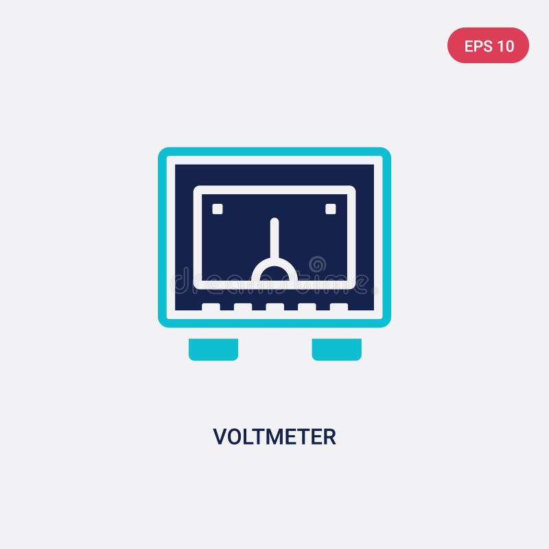 Voltmeter Vector Icon on White Background. Flat Vector Voltmeter Icon ...