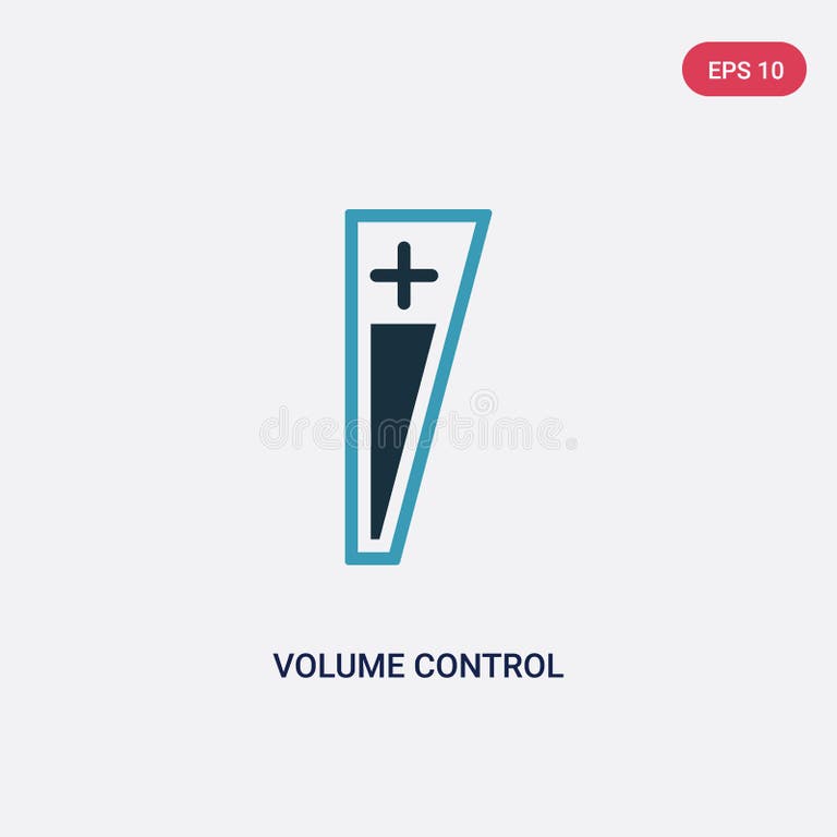 Two Color Volume Control Vector Icon from Multimedia Concept. Isolated ...