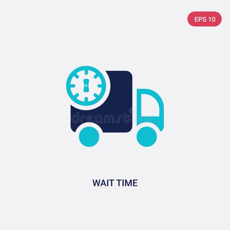 Two Color Wait Time Vector Icon from Packing and Delivery Concept ...