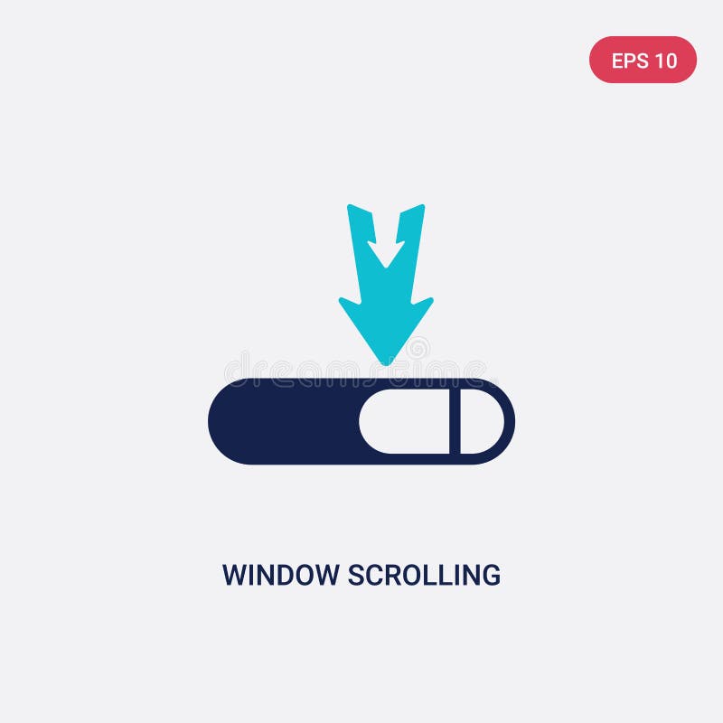 Two Color Window Scrolling Medium Vector Icon from Education Concept ...