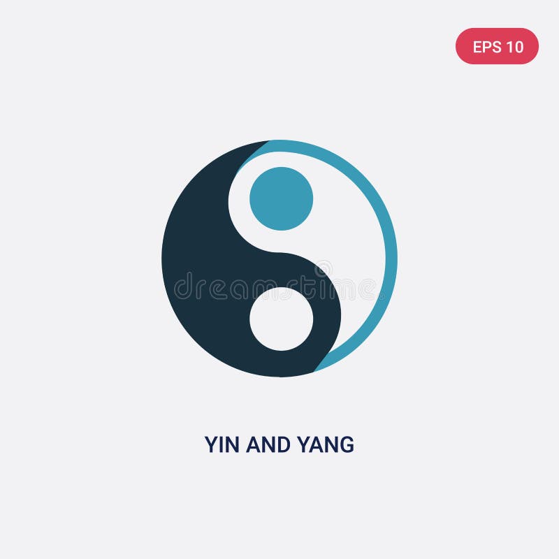 Two Color Yin and Yang Vector Icon from Shapes and Symbols Concept ... Two Color Yin and Yang Vector Icon from Shapes and Symbols Concept ...