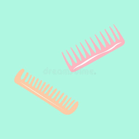 Two Colored Combs. Doodle Style Stock Vector - Illustration of tube ...