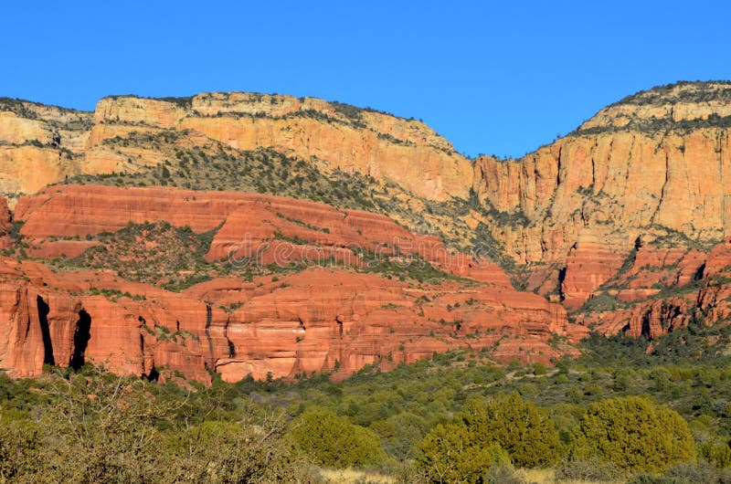 Two Colored Rock Formation in Sedona Arizona Stock Photo - Image of ...