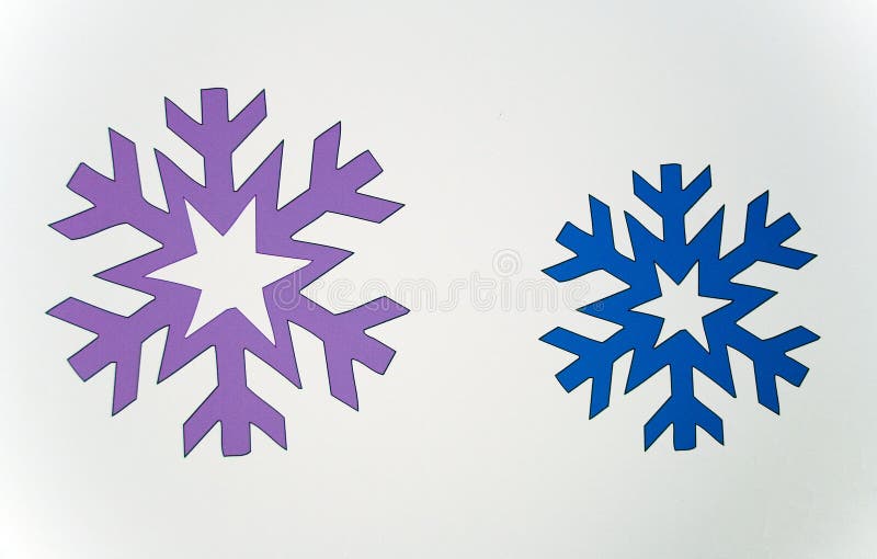 Two colored snowflakes stock photo. Image of magenta, frost - 7218992