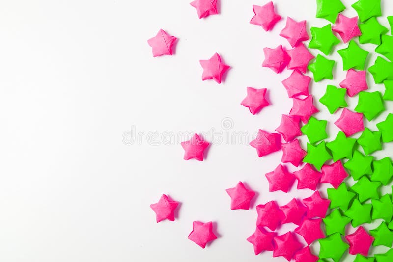 Paper Stars Over White Background Stock Image - Image of white, folded ...