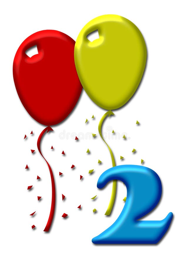 Two colorful balloons stock illustration. Illustration of birthday ...