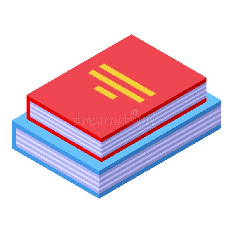 Stack of Two Books Isometric Illustration Representing Education Stock ...