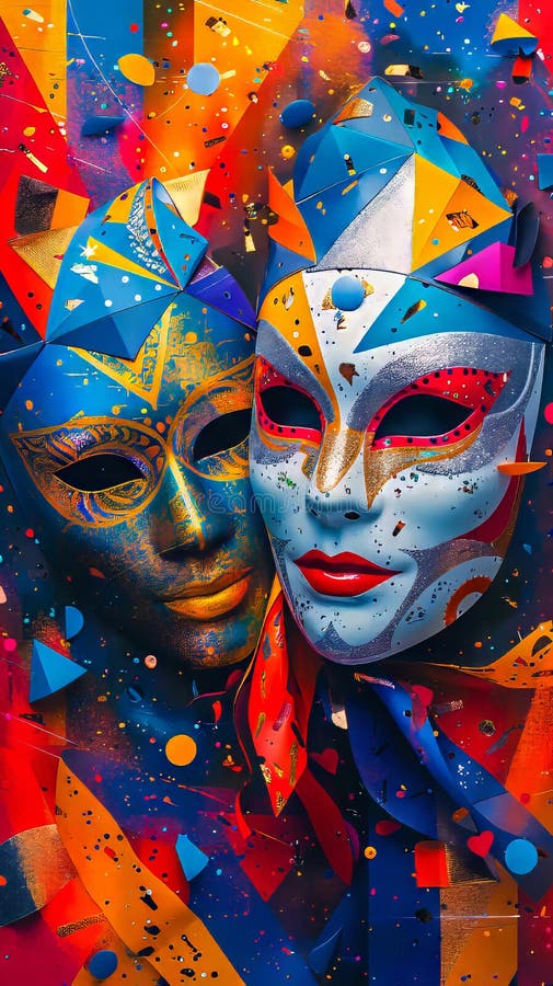 Colorful Masks at Venice Carnival Stock Photo - Image of italy ...