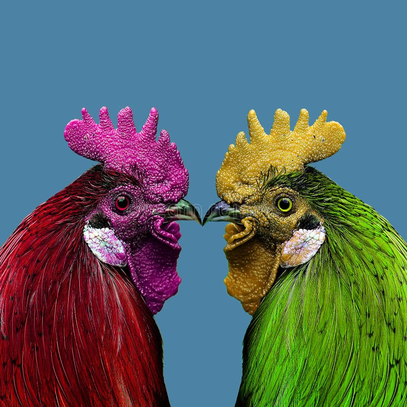 Roosters stock image. Image of colorfull, cluck, chicken - 811493