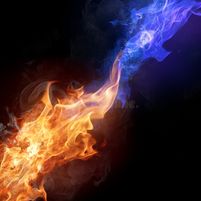 Two colors fire flames stock image. Image of abstract - 30454279