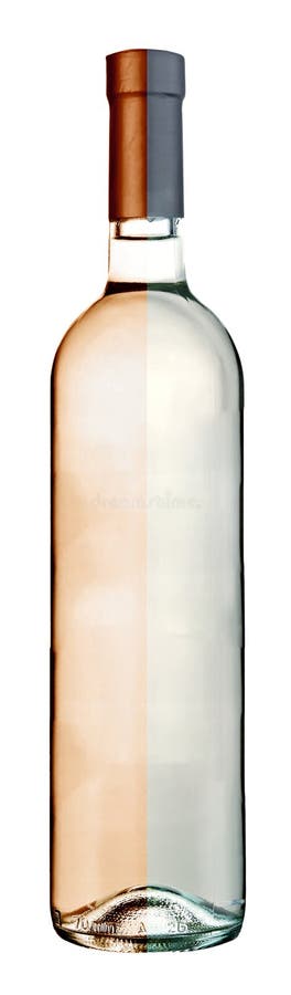 Two Colors Glass Bottle of Wine Stock Image - Image of glass, alcohol ...