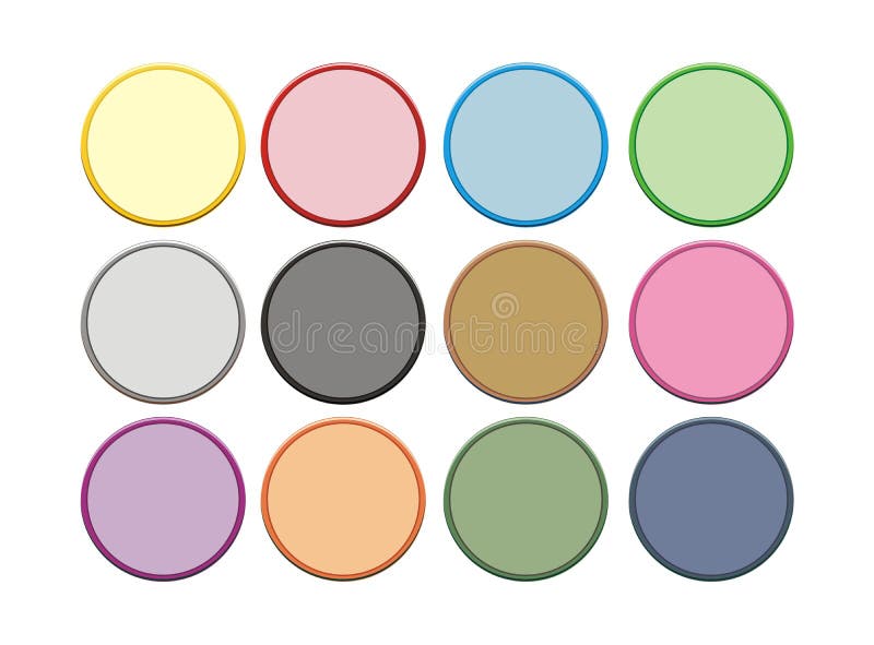 Two colour circle button stock illustration. Illustration of icon ...