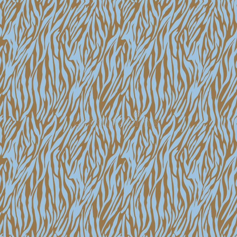 Light Blue on Brown Zebra Stripe Print Seamless Repeat Pattern ...