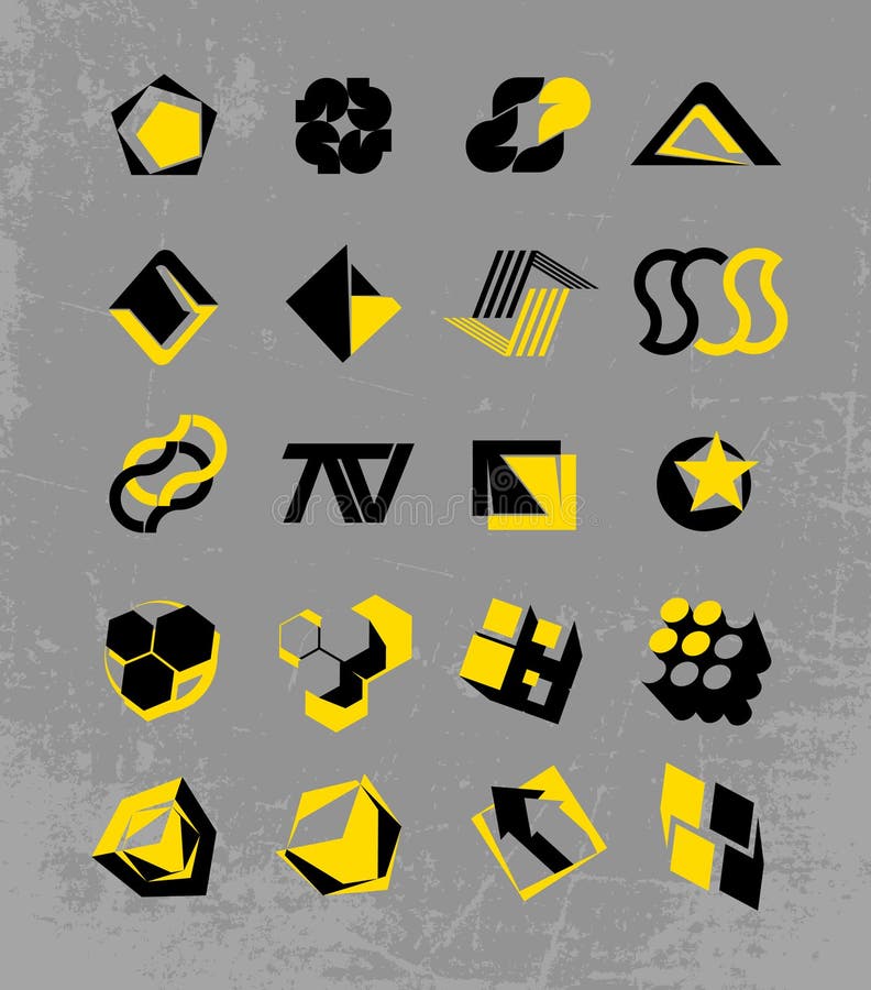 Two-coloured hi-tech logos stock vector. Illustration of arrow - 15862829