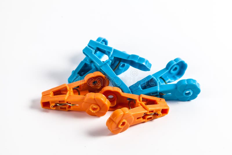 Two Coloured Plastic Clothes Pegs Stock Image - Image of line, circle ...