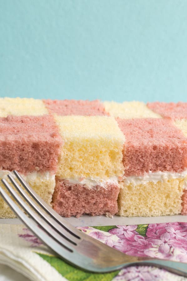 Two coloured sponge cake stock image. Image of bakery - 59871259