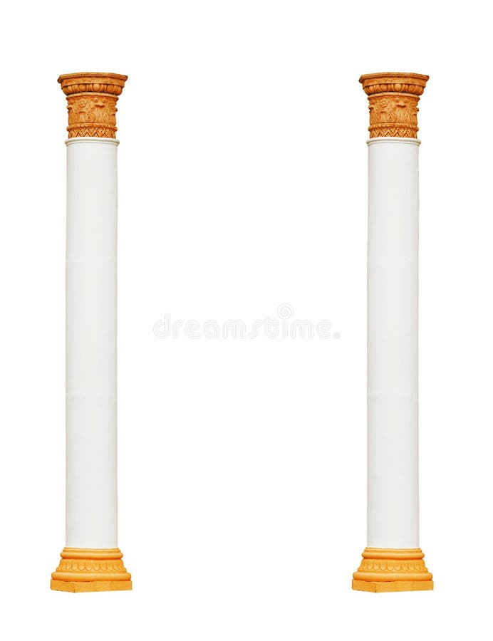 Two Column Isolated on White Background Stock Image - Image of element ...