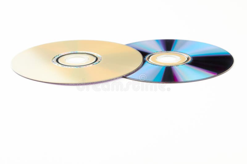 Two Compact Discs on White Background. Stock Photo - Image of medium ...