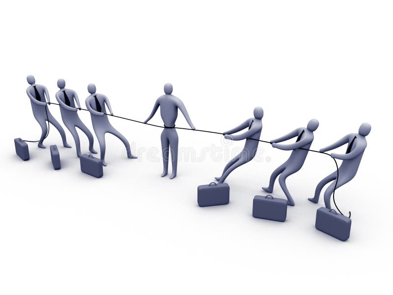 Two Companies Claiming a Client #2 Stock Illustration - Illustration of ...