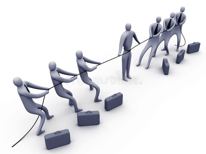 Two Companies Claiming a Client #3 Stock Illustration - Illustration of ...