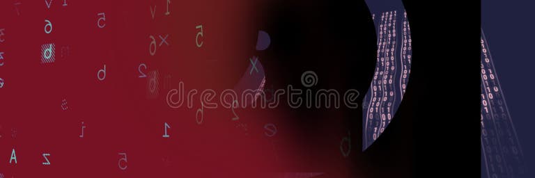 Two Computer Codes Processing Against Black and Gradient Background, Program Coding Concept ...