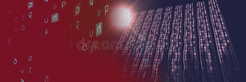 Computer Codes in Cells with Numbers on Black Background. Animation ...