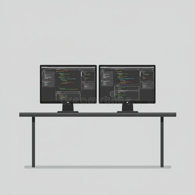 Monitors Code Dark Background Stock Illustrations – 268 Monitors Code ...