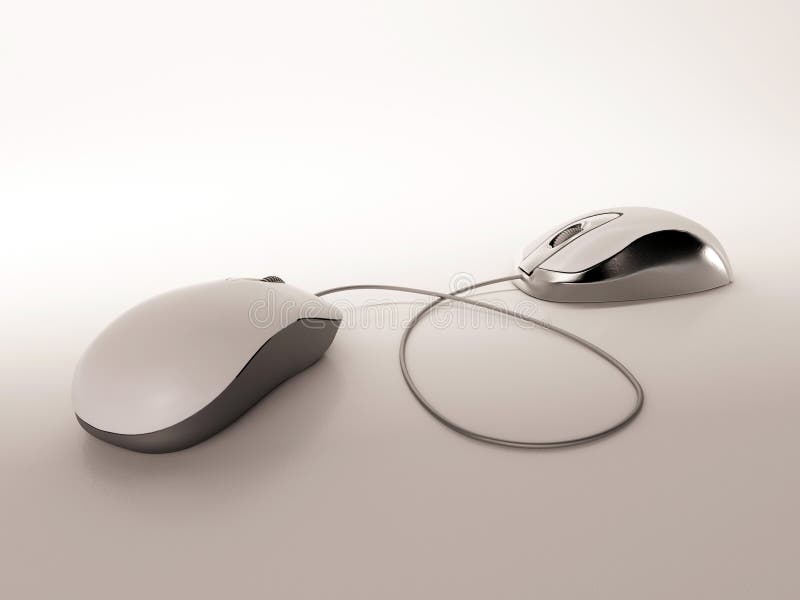 Two computer mouse stock illustration. Illustration of horizontal - 8578670